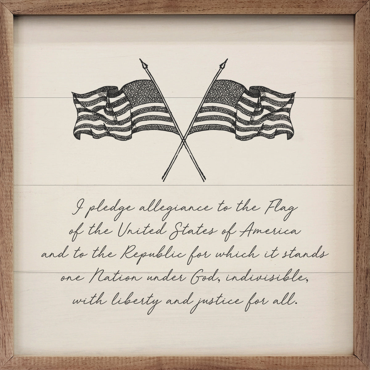 Pledge Allegiance Flags White – Kendrick Home