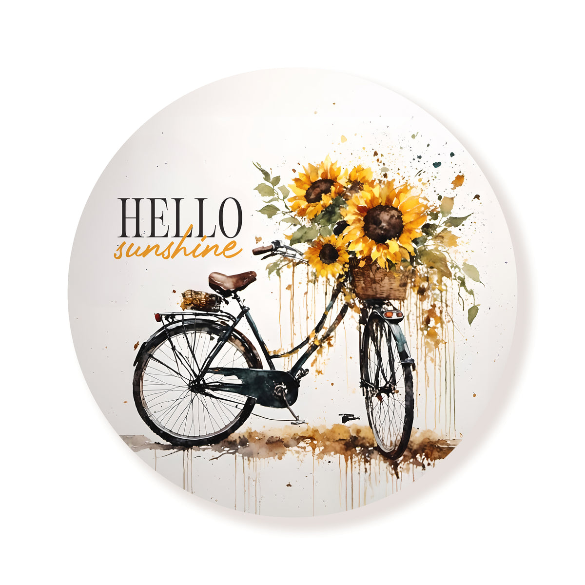 Hello Sunshine Sunflower Bike Circle – Kendrick Home