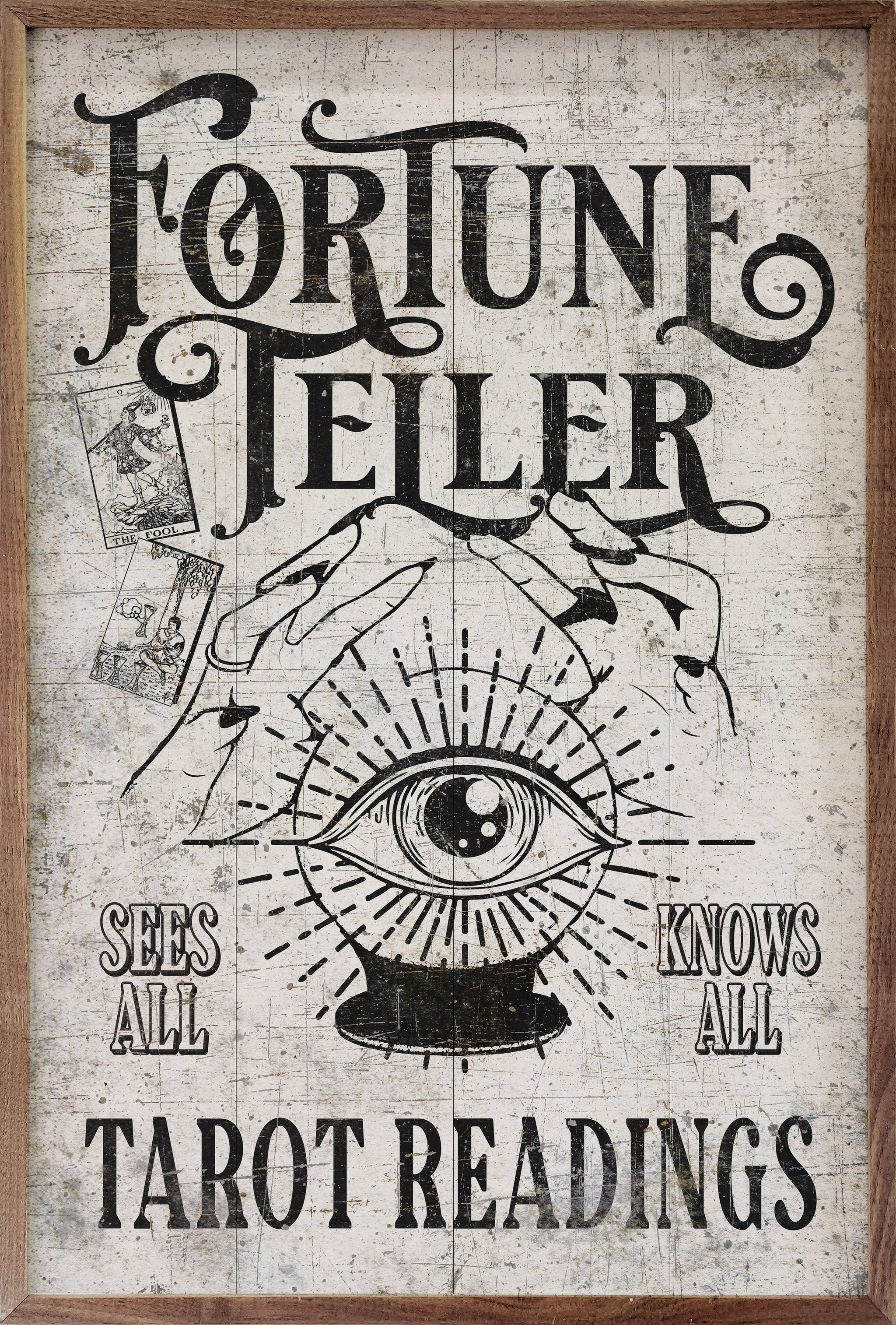 Vintage Fortune Teller Poster Instant Fortune Teller | The Cloak And