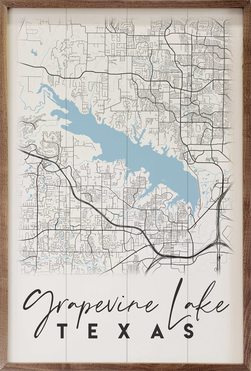 Lake Map Personalized City State – Kendrick Home