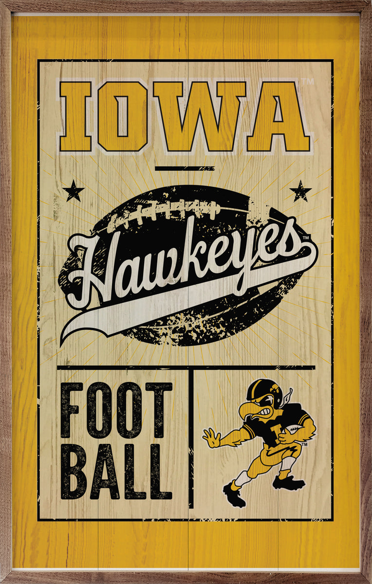 Vintage Football Poster University Of Iowa – Kendrick Home