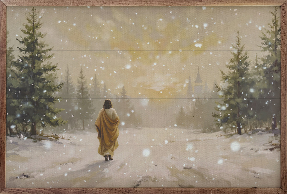 Jesus Walking In The Snow – Kendrick Home