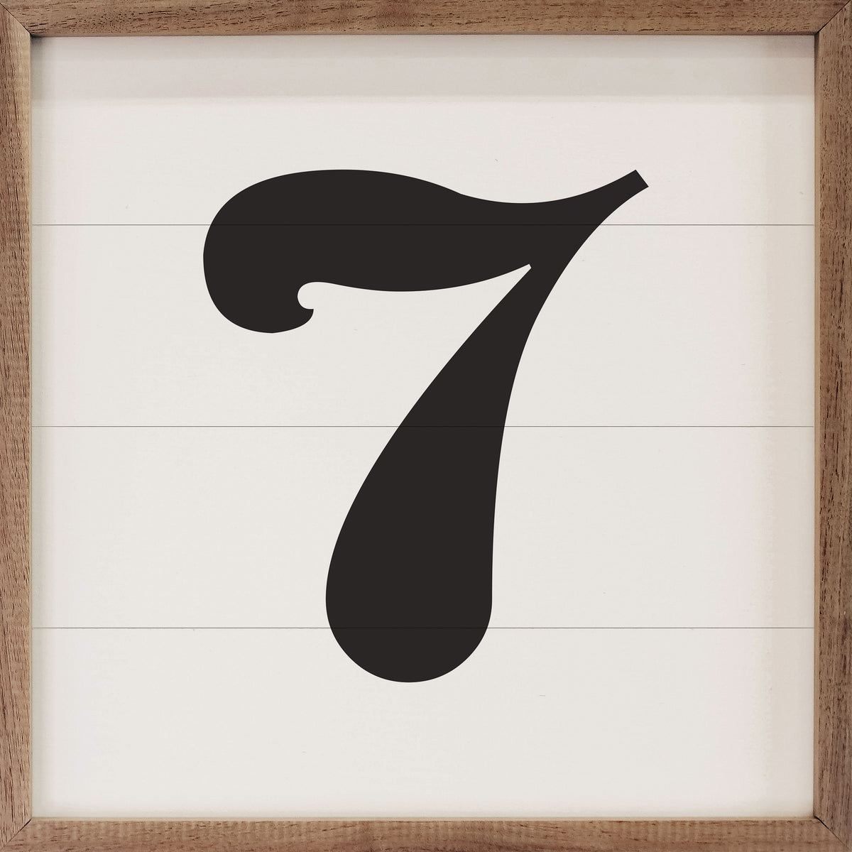 Square Classic Number Seven White – Kendrick Home