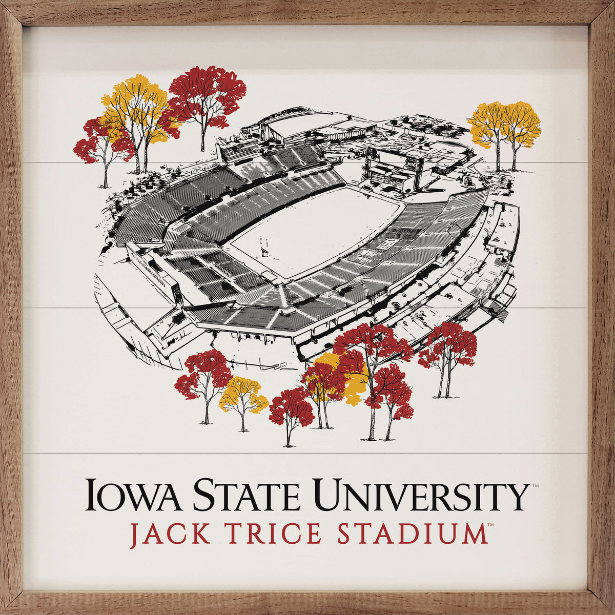 Sketch Football Stadium Iowa State University – Kendrick Home