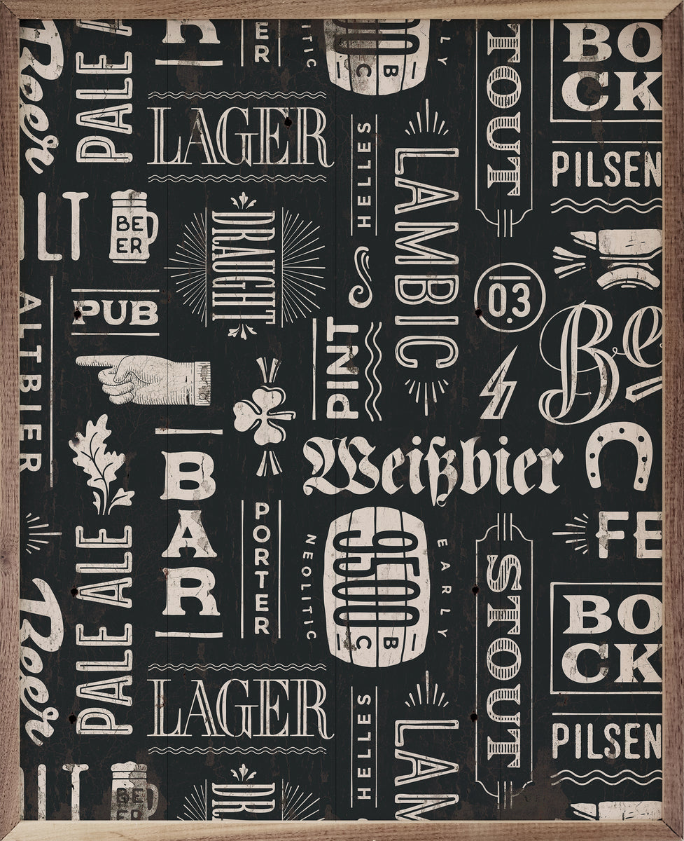 Beer Words Black – Kendrick Home