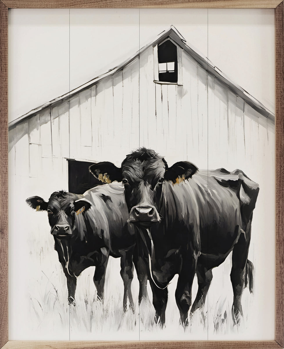 Cows With White Barn – Kendrick Home