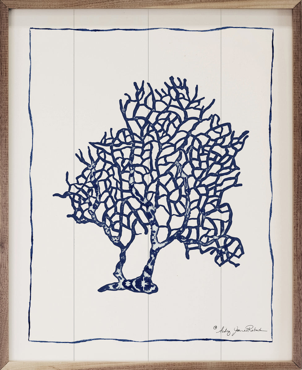 Blue Pattern 1 Coral By Audrey Jeanne Roberts – Kendrick Home