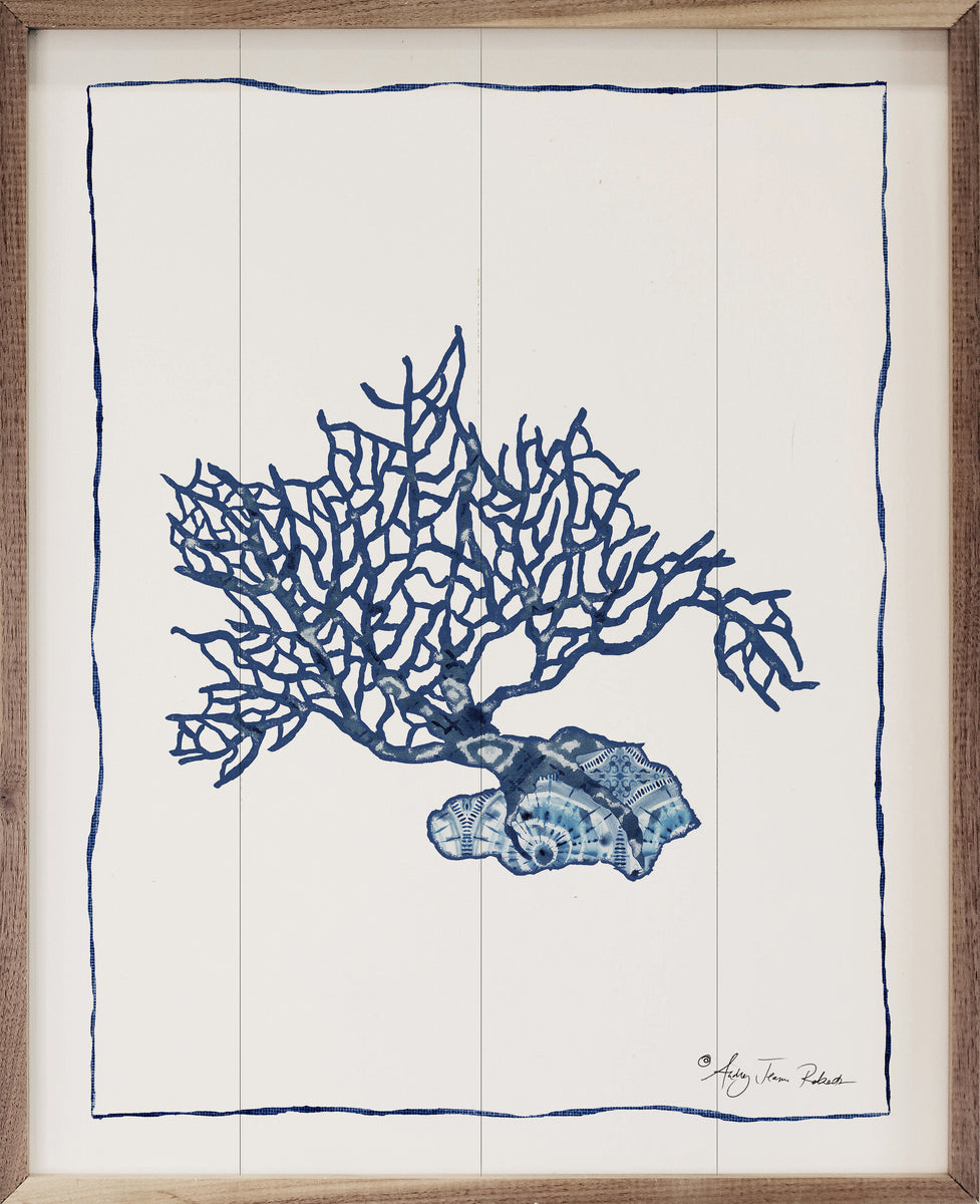 Blue Pattern 2 Coral By Audrey Jeanne Roberts – Kendrick Home