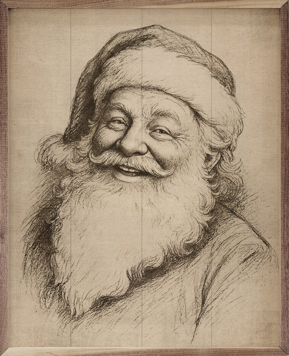 Santa Claus Linocut – Kendrick Home