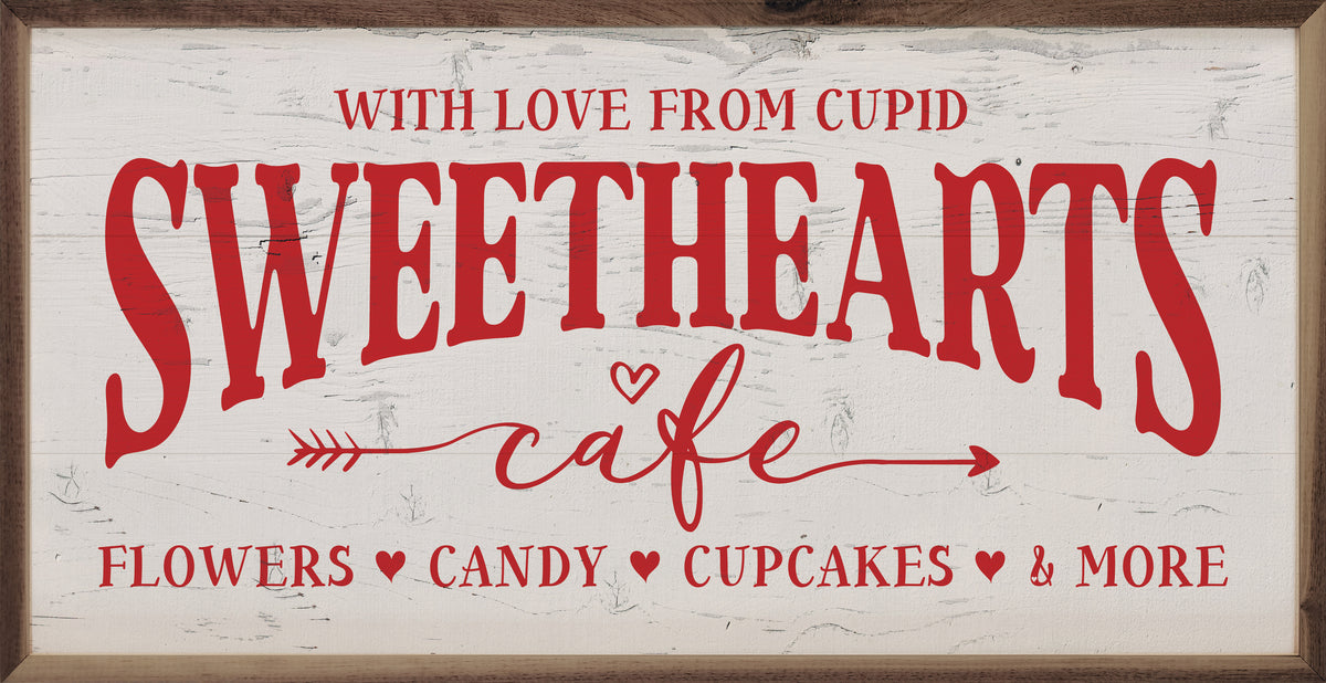 Sweethearts Cafe With Love From Cupid White – Kendrick Home
