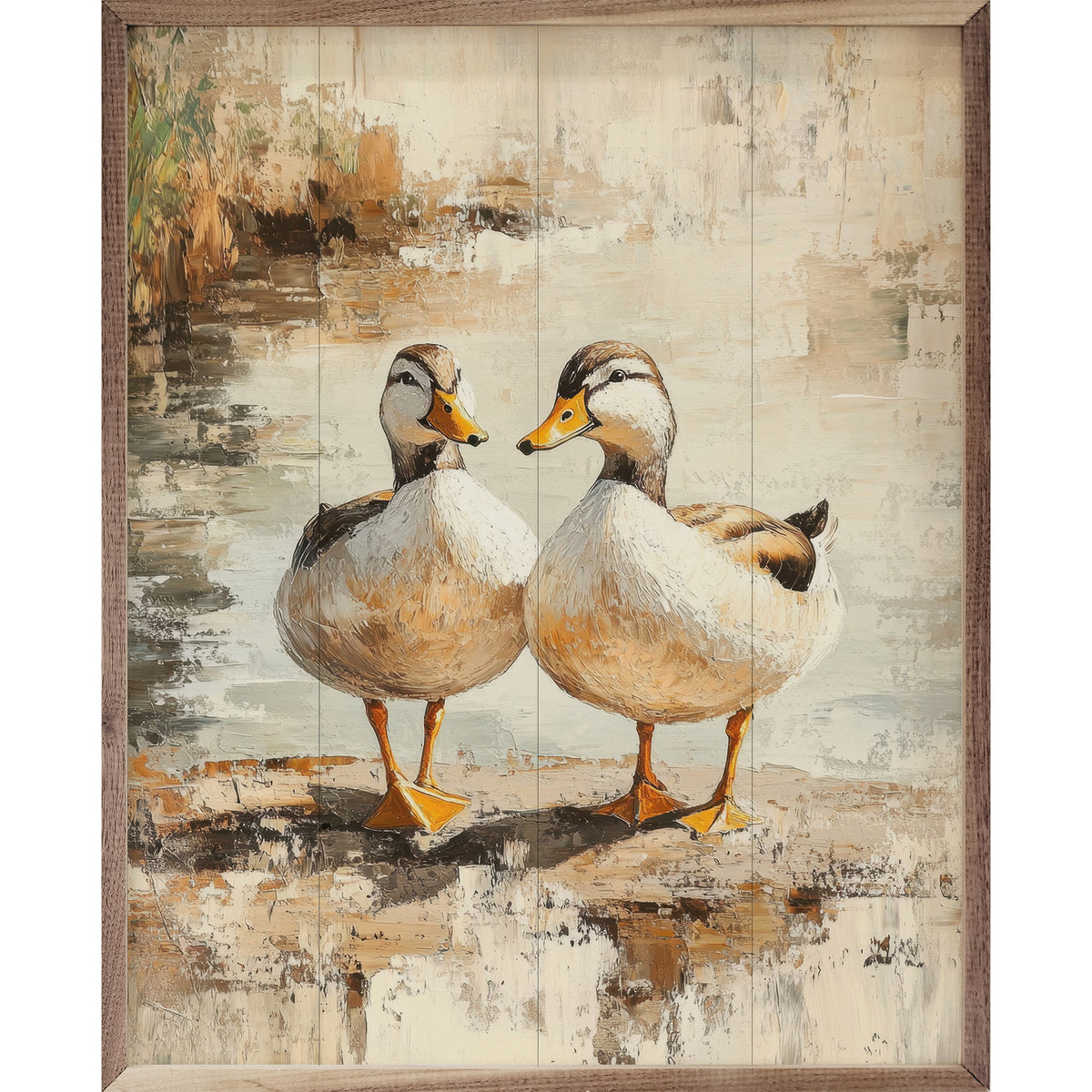 Brown Duck Couple By Petals Prints Design – Kendrick Home