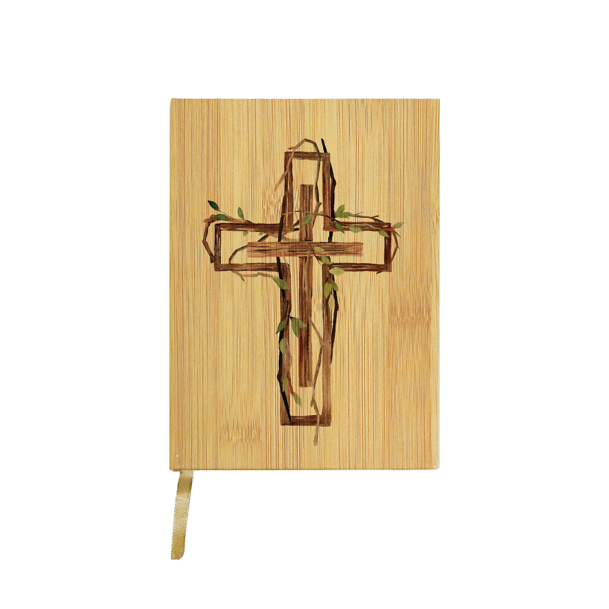 Wooden Cross Border With Greenery Vine Journal – Kendrick Home