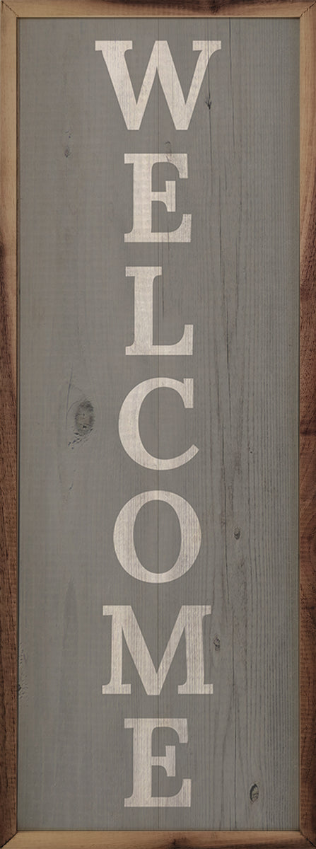 Welcome Distressed Gray – Kendrick Home