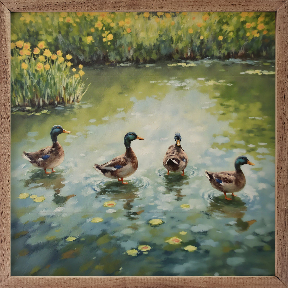 Spring Ducks In Pond – Kendrick Home